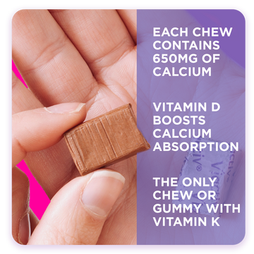 Calcium Chews + Vitamin D Supplement, Chocolate | Viactiv