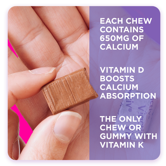Calcium Chews + Vitamin D Supplement, Chocolate | Viactiv