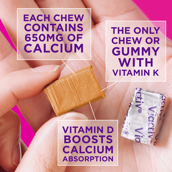 Chewable Calcium + Vitamin D Supplement, Caramel | Viactiv